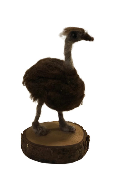 Emu Sculpture - felted, on block – Sweet Cinnamon